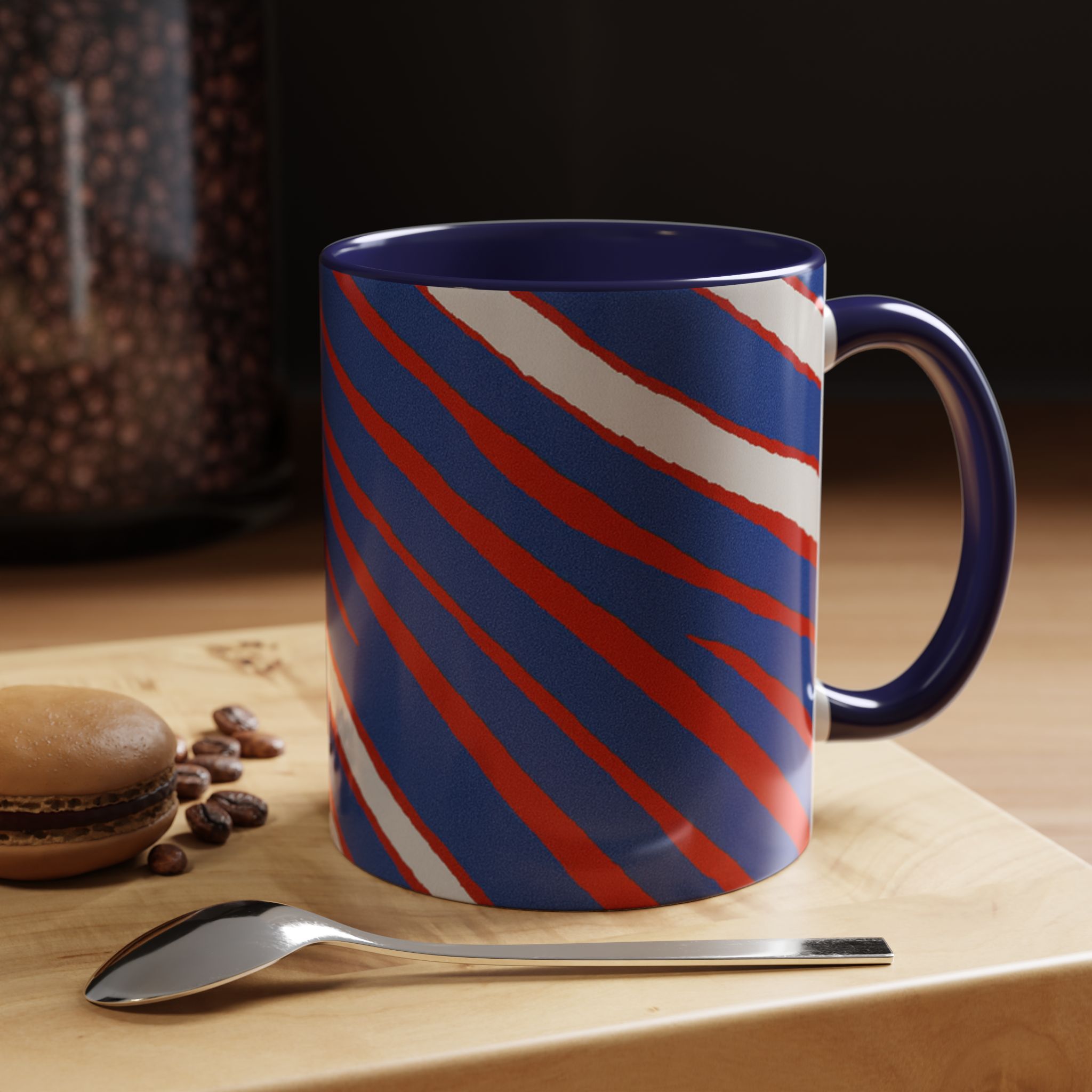 Bold Stripe Accent Coffee Mug | Unique Gift for Coffee Lovers, Fun Home ...